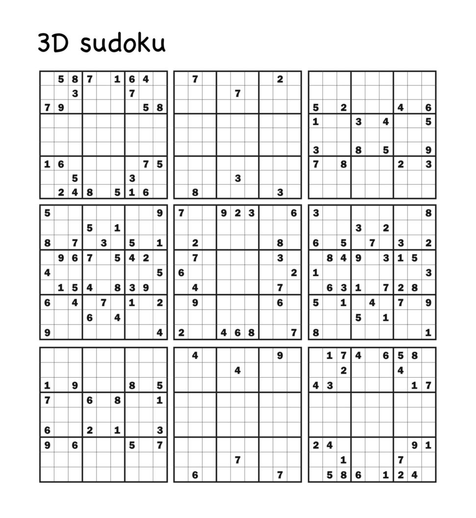 3D SUDOKU. Jak luštit 3D sudoku?